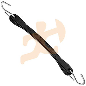 Rubber Bungee Cords with Hooks 50 Pack 9 Inch (14” Max Stretch) Heavy-Duty Black Tie Down Straps for Outdoor, Tarp Covers, Canvas Canopies, Motorcycle, and Cargo - by Xpose Safety