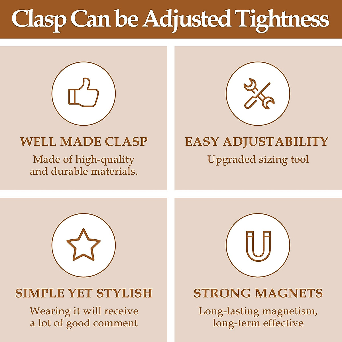 Jecanori Magnetic Bracelets for Women,Pure Titanium Magnetic Bracelets,Adujstable Bracelet,Jewelry Gift with Sizing Tool Magnetic Field Therapy（Flawlessness Series