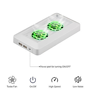 Mviioe Cooling Fan Compatible with Series S Stand Dual Purpose Cooling Fan Cooler System Dock Station Accessories with 2 Extra USB Ports