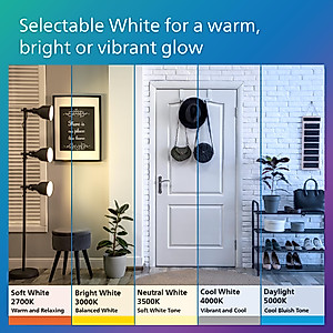 PHILIPS PAR38 Dimmable LED Spotlight Bulbs - Flicker-Free Light Bulb with EyeComfort Technology - Selectable White - E26 Base - 4 Pack