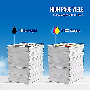 822XL Ink Cartridges Remanufactured Replacement for Epson 822XL 822 XL T822 T822XL for Workforce Pro WF-4830 Ink Cartridges WF-4820 WF-3820 WF-4833 WF-4834 Printer (Black, Cyan, Magenta, Yellow)
