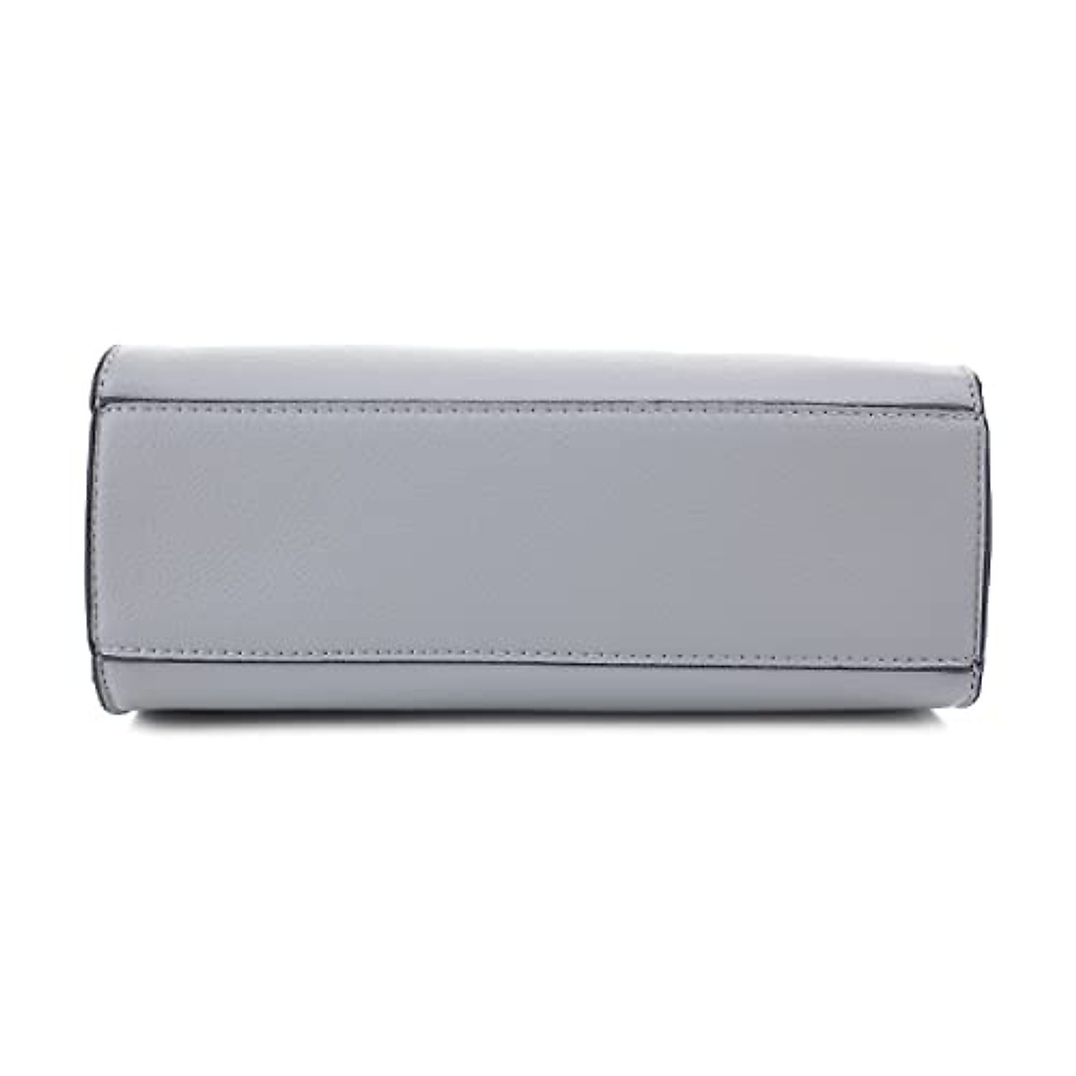 EVVE Women's Top Handle Satchel with Detachable Strap Small Pebbled Leather Crossbody Bag_DUSTY BLUE