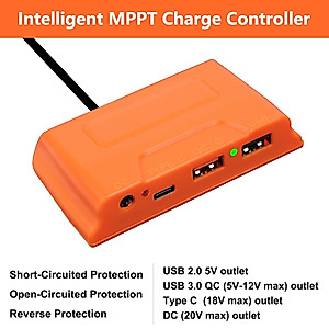 WeSCFAL Solar Car Battery Charger & Maintainer, 12 Volt 10 Watt Solar Panel Power Charger, Portable Power Backup Kit with Alligator Clip for Automotive RV Marine Boat Truck Motorcycle Trailer