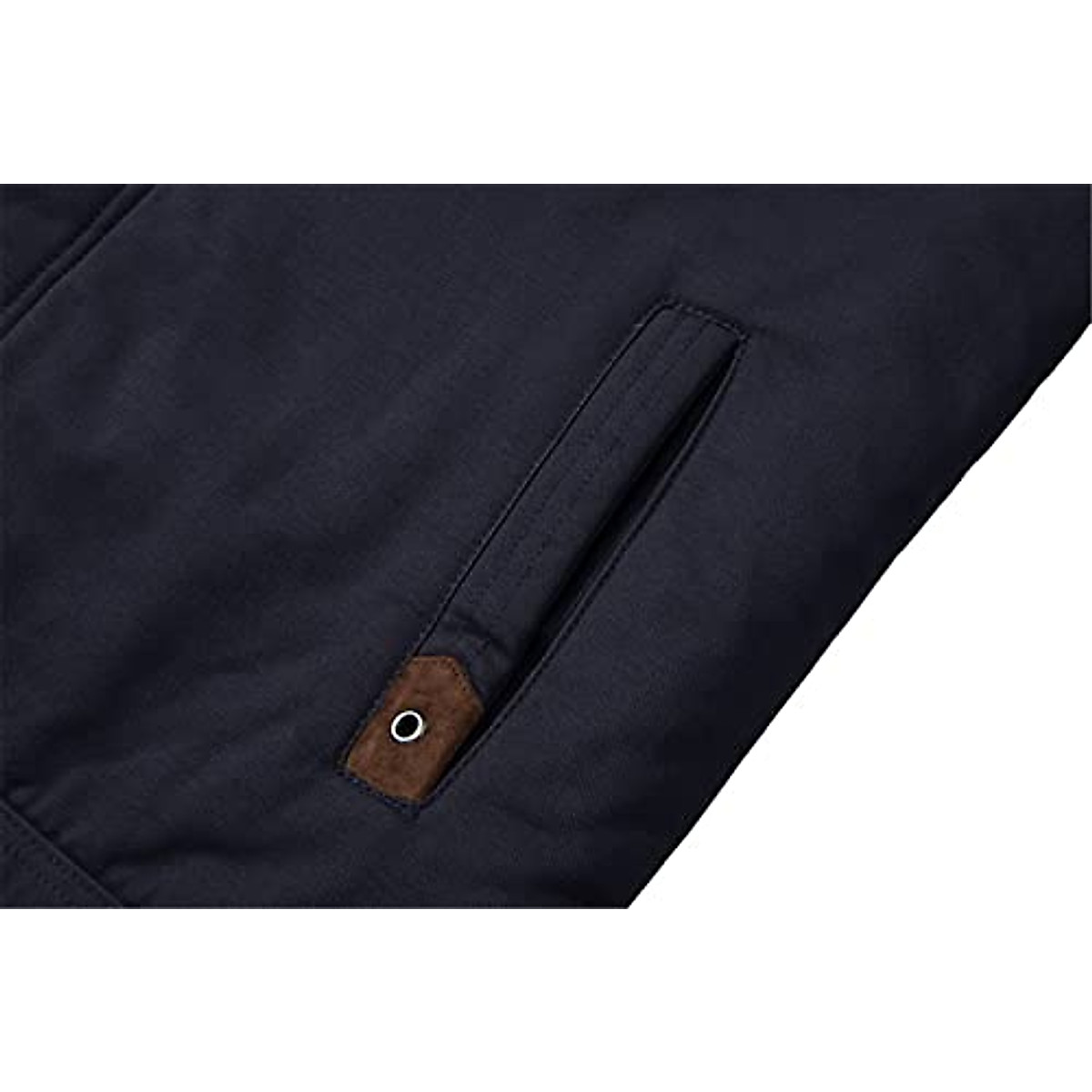 SaoBiiu Men Military Bomber Jacket Winter Fleece Coat Casual Cargo Outerwear Sherpa Trucker Jacket Navy L