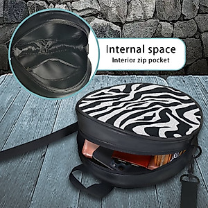 xixirimido Zebra Backpack for Girls Women Purse Black and White Round Crossbody Handbag Daypack Messenger Durable Lightweight Mini Work Shopping Tote