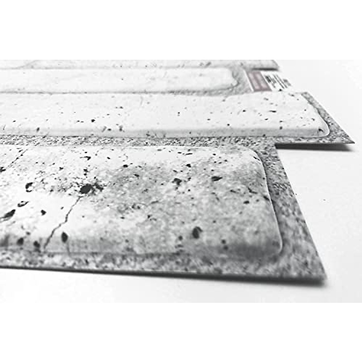 Sample for Display Purpose only. Retro-Art 3D Wall Panels, Old Brick in White, PVC, 7"x10", 571OG (Sample)