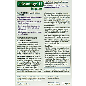 Advantage Flea Control for Cats and Kittens Over 9 lbs 6 Month Supply