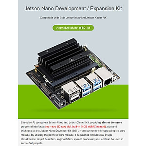 Waveshare Jetson Nano 4GB Development/Expansion Kit Alternative Solution of B01 Kit with Carrier Board Only Compatible with Both Jetson Nano and Jetson Xavier NX