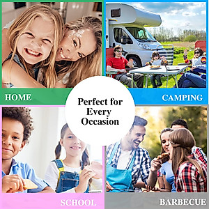 Wheat Straw Dinnerware Sets - 24 pcs Lightweight Bowls Unbreakable Dish Set Dishwasher Microwave Safe Wheat Straw Cups Cutlery Plates and Bowls Set for 4 Suitable for Camping Party Grill（Four Colors）