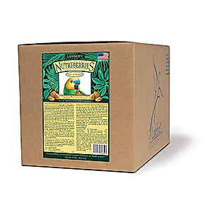 LAFEBER'S Tropical Fruit Nutri-Berries Pet Bird Food, Made with Non-GMO and Human-Grade Ingredients, for Parrots, 20 lb