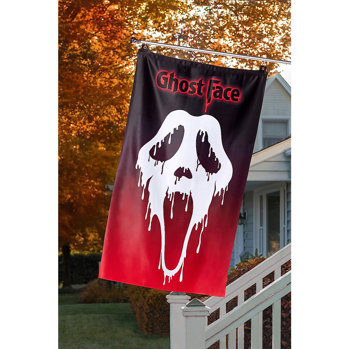Spirit Halloween Ghost Face ® Drip Flag | Officially Licensed | Horror Décor