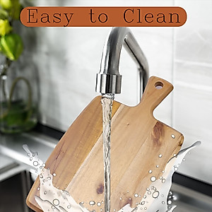 VieWood Acacia Wood Cutting Board with Handle & Hole - Wooden Kitchen Chopping Boards for Meat (Butcher Block) Vegetables and Cheese (17"x10")