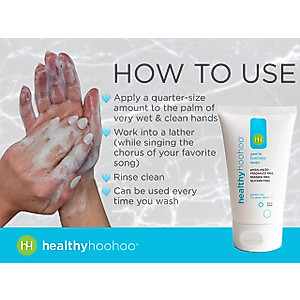 Healthy Hoohoo Gentle Feminine Wash for Women, pH Balanced Vulva Cleanser for Sensitive Skin, Plant Based Natural Hygiene, Unscented Vaginal Soap, Paraben and Glycerin Free (4 fl oz)