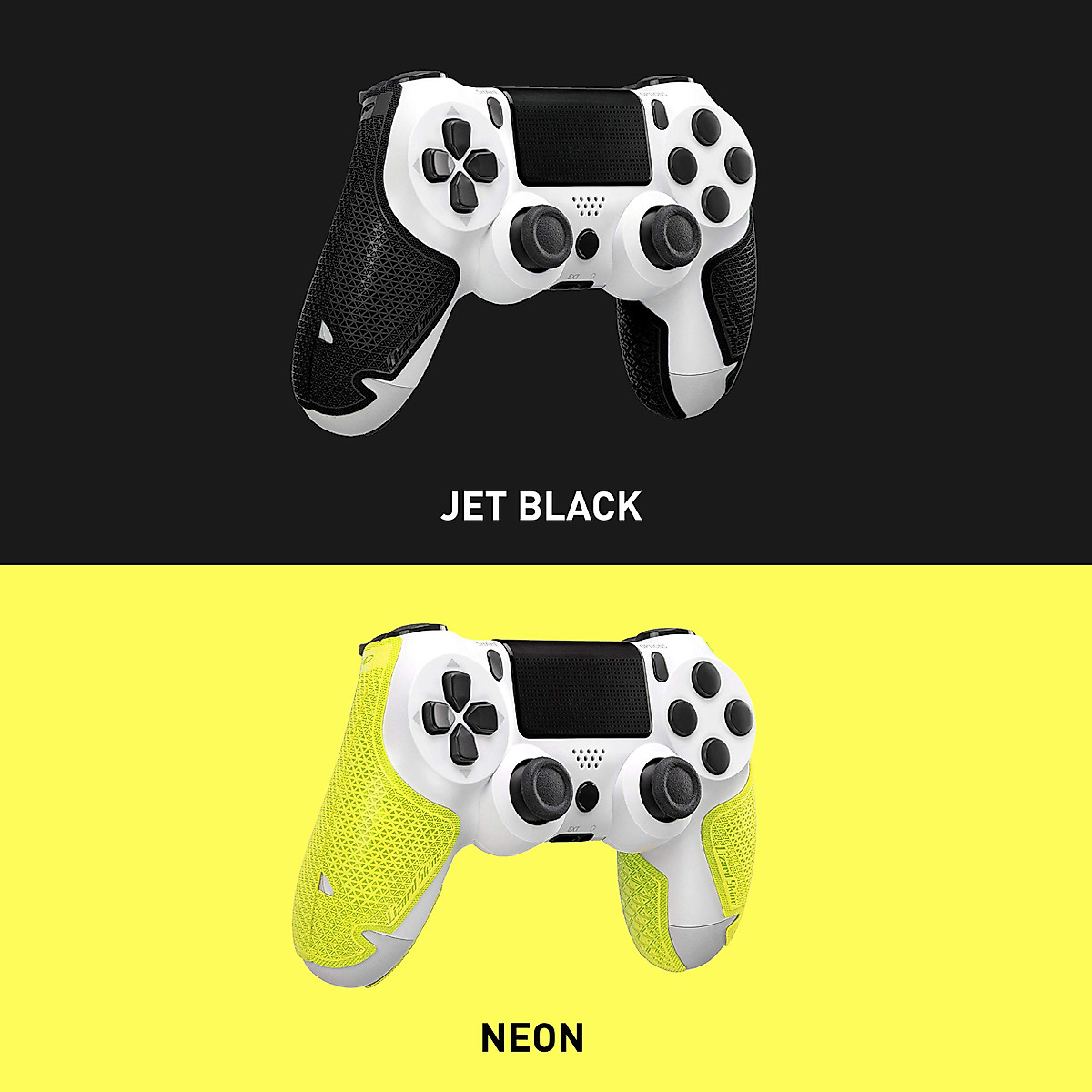 Lizard Skins DSP Controller Grip for PS4 Controllers – PS4 Gaming Grip - PlayStation 4 Compatible Grip 0.5mm Thickness - PRE Cut Pieces - Easy to Install – 10 Colors (Jet Black)