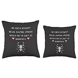 Regal Jumping Spider Merch An Earth Without Regal Jumping Spiders Throw Pillow, 18x18, Multicolor