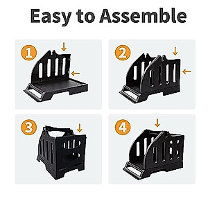 GUERMOK Thermal Label Holder for Rolls & Fan-Fold, Fragile Shipping Label, Label Stand Desktop Printer Holder-Home Office Accessory-Sticker Dispenser for Holographic Vinyl (Black), 9 inches