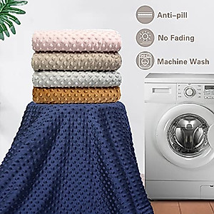 Baby Blankets for Boys Girls Soft Minky and Sherpa Fleece Toddler Throw Blanket Unisex for Crib,Stroller and Pets(Blush Pink)