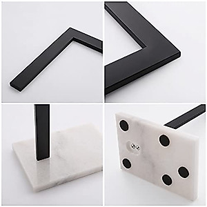 KES Towel Holder Stand for Bathroom, Countertop Towel Stand with Marble Base, L-Shape Standing Towel Rack, SUS304 Stainless Steel Matte Black, BTH220A-BK