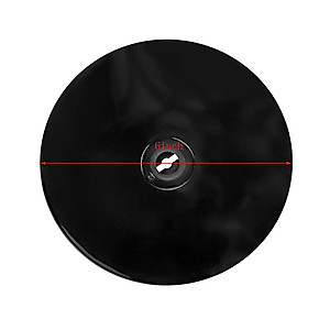 Quluxe 6 Inch lazy Susan, Black Turntable Base, Acrylic Revolving Display Storage Tray for Spice Rack Table Cake Kitchen Pantry Decorating