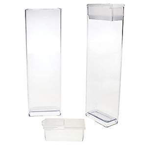 The Beadsmith Clear Plastic Boxes - Rectangle with a Flip Top Cap - 7/16” x 1” x 3-3/4” - Use for Beads, Bath Salts, Wedding & Party Favors, Home or Office Storage - Bag of 100