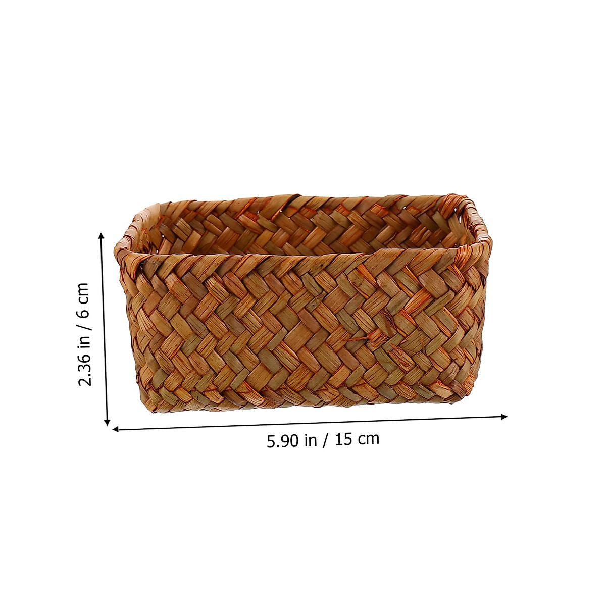 Holibanna Retro Decor 2 Pcs Woven Storage Box Manual Rattan Basket Seaweed Wicker Storage Basket