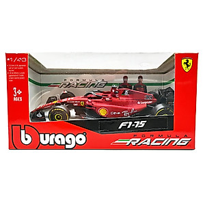 GoFront Bburago 1:43 #16 Charles Leclerc 2022 F1 Scuderia Ferrari F1-75 #55 Sainz Alloy Luxury Vehicle Diecast Cars Model Toy Collection Gift (2022 F1-75 #16)