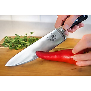 NEUTRINO Pro Chef Knife, 8-Inch Blade, High Carbon Japanese Stainless Steel, Full Tang Handle, Razor Sharp Kitchen Knife for Chopping & Dicing