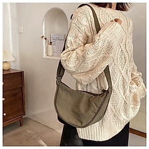 Fairy Grunge Shoulder Bag Aesthetic Boho Crossbody Bag Tote Bag Women Girls Y2k Harajuku Small Bag (Olive Green)