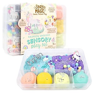 Story Magic Rainbow Unicorn Sensory Play Set, Build Cognitive Development and Fine Motor Skills, Tactile Activities for On The Go, Sensory Toys for Preschoolers and Kids Ages 4, 5, 6, 7, 8