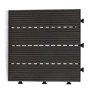 Courtyard Casual 119 Outdoor Deck Tiles, Gray, 9 Piece