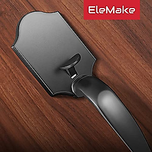 Elemake Front Door Lock - Front Door Handle Exterior/Interior Front Entry Handleset with Door Knob, Heavy Duty Keyless Entry Door Lever, Matte Black ORB Plating
