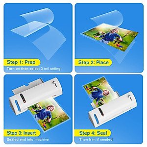 KTRIO Laminating Sheets, Holds 8.5 x 11 Inch Sheets 300 Pack, 3 Mil Clear Thermal Laminating Pouches 9 x 11.5 Inch Lamination Sheet Paper for Laminator, Round Corner Letter Size