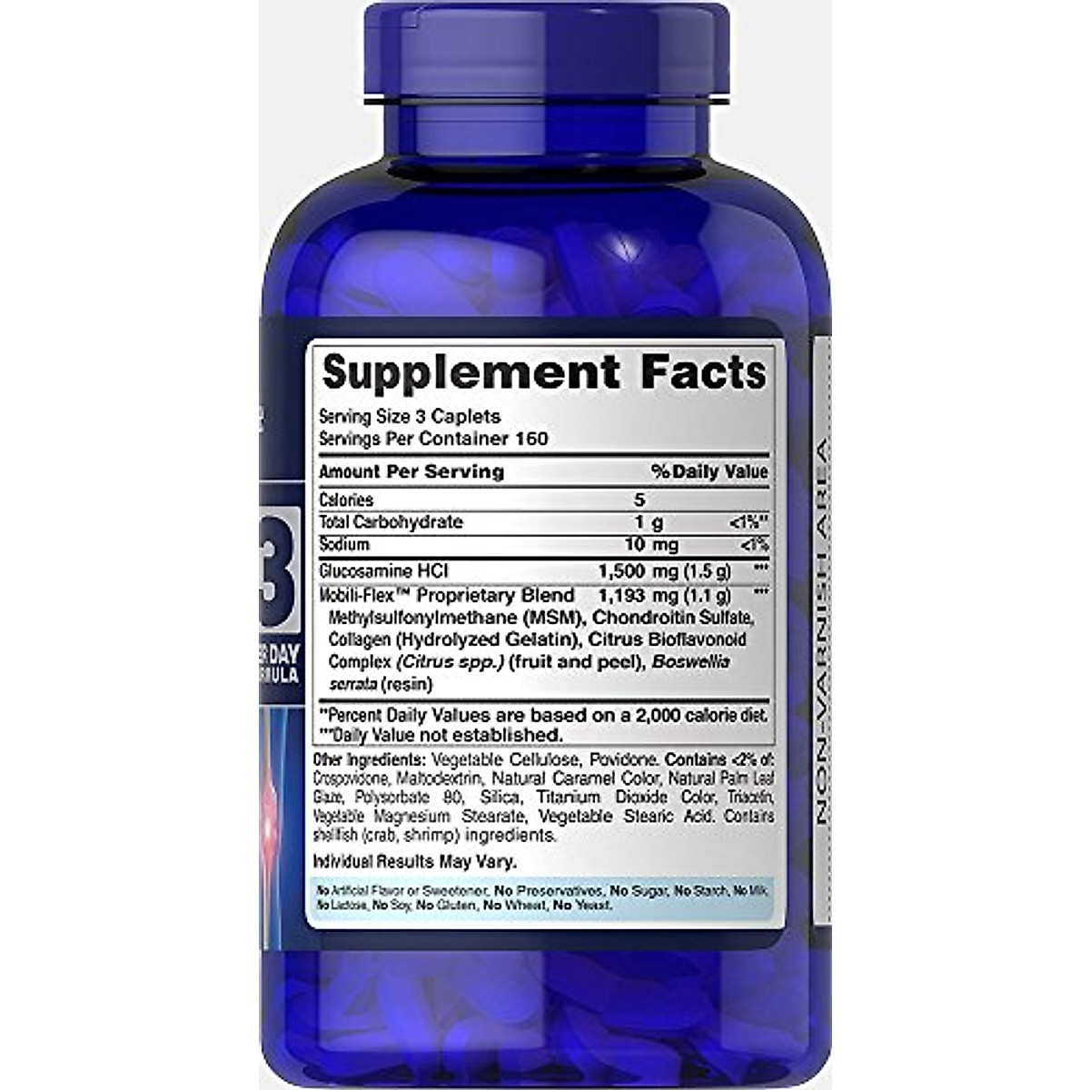 Glucosamine, Chondroitin & MSM-3 Per Day Formula by Puritan’s Pride