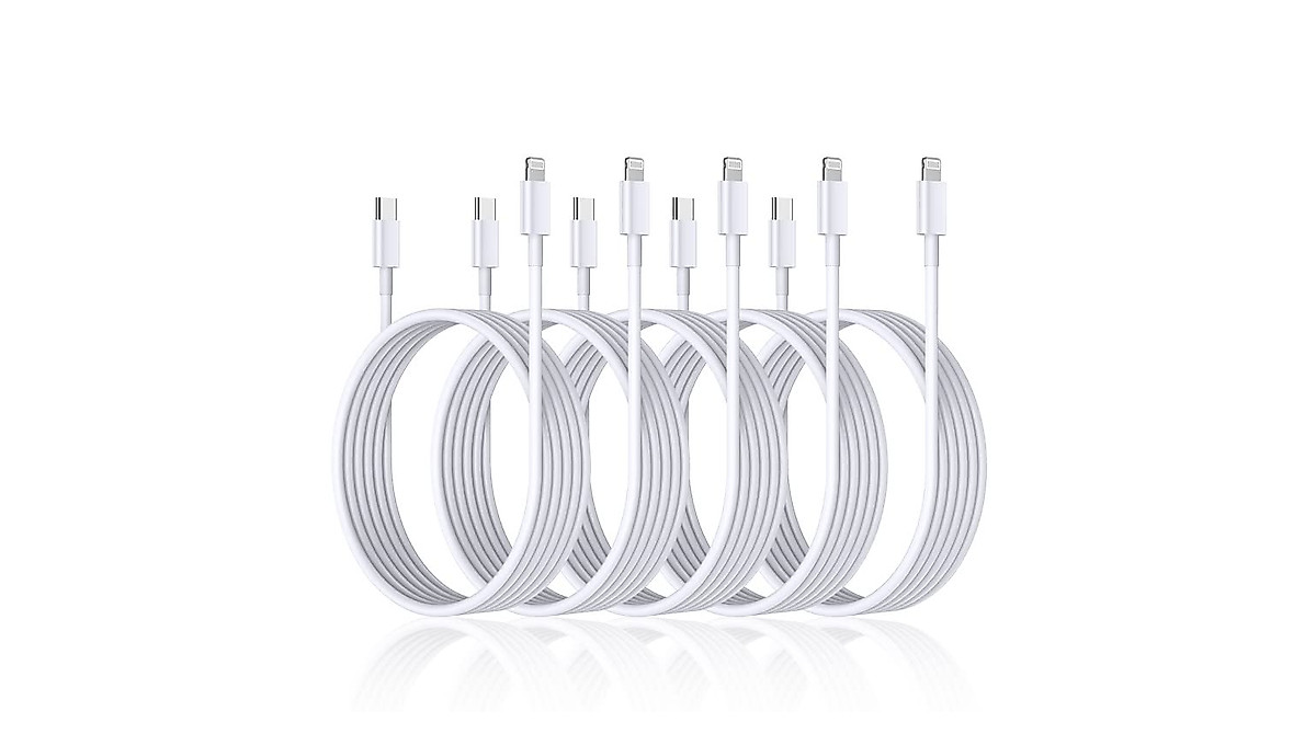 5Pack 10ft USB C to Lightning Cable | 20W Fast Charge, MFi Certified