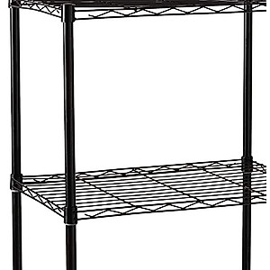 Home Basics Wire Shelving Storage Unit (5 Tier, Black)