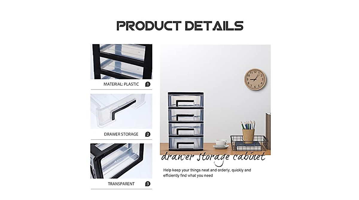 FOMIYES 4 Layer Storage Drawers - Organize Effortlessly