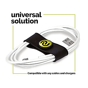 Numi Snap-In Cord Organizer for Earbuds, Charging Cables, and Auxiliary Cords - Compatible with Lightning Cables and USB Chargers - Silicone (4-Pack)