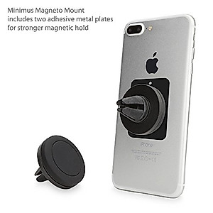 BoxWave Car Mount Compatible with Samsung Galaxy A20 (Car Mount by BoxWave) - Minimus MagnetoMount, Magnetic Car Mount, Magnetic Car Holder for Samsung Galaxy A20
