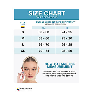 M&D Face Slimming Chin Strap Lipo Compression Garment Mentonera Postquirúrgica Facial Beige M