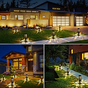 KOOPER Solar Pathway Lights Outdoor 8 Pack, Upgraded Solar Panel Waterproof Auto ON/Off Solar Garden Lights, LED Bright Landscape Outdoor Solar Lights Decorative for Garden, Yard, Patio, Walkway