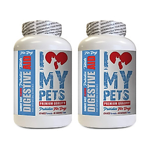 I LOVE MY PETS LLC Digestive Support for Dogs - Digestive AID for Dogs - PET PROBIOTIC Beef Liver Supplement - 120 Treats (2 Bottles)