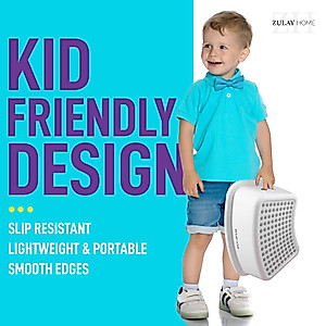 Zulay Home , Bathroom Sink with Anti-Slip Surface & Base - Kids step stool for Toddlers Potty Training, Kitchen, Living Room, Bedroom, Toy Room (Gray)