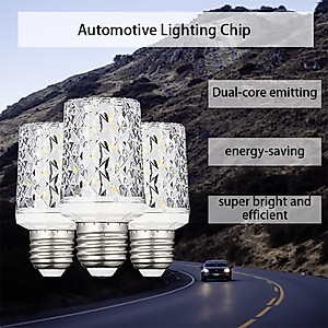 E26 LED Bulbs,Modern Craft Crystal lamp,4000K Natural Light 18W LED Light Bulbs Equivalent 100W,360° Beam Angle,AC 85-265V, Edison Screw SES LED Corn Lamp, Not Dimmable(4 Pack)