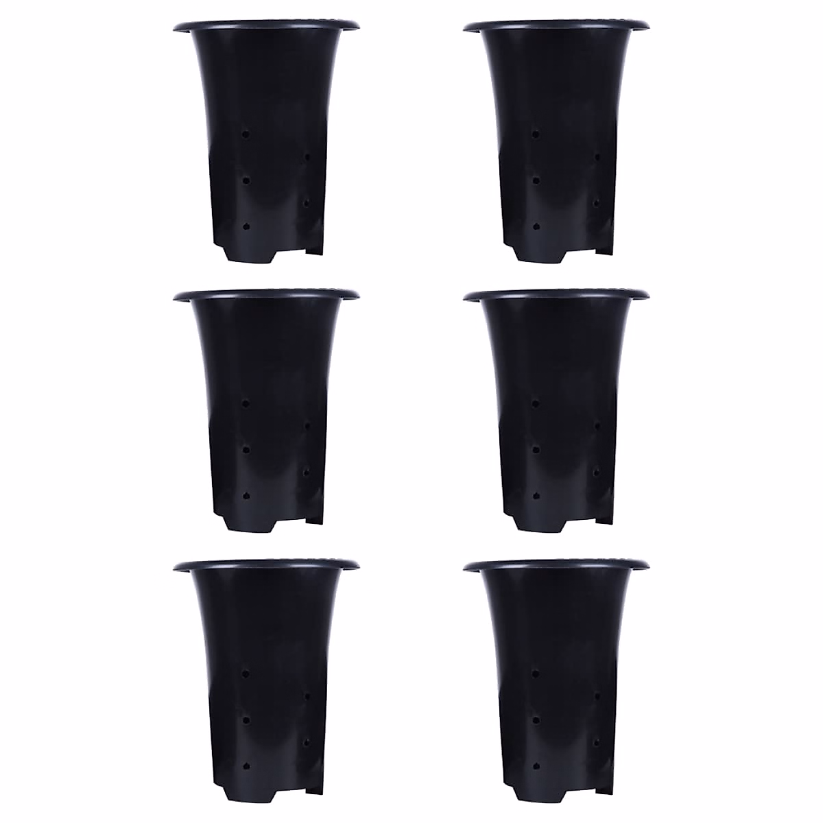 YARNOW Hydroponic Baskets 12pcs Supplies Flowerpot Net Slot Side Drainage Root Mesh Aquatic Garden Slotted Duty Pond Outdoor Aquaponics Planting Filter Home Black Control Plant