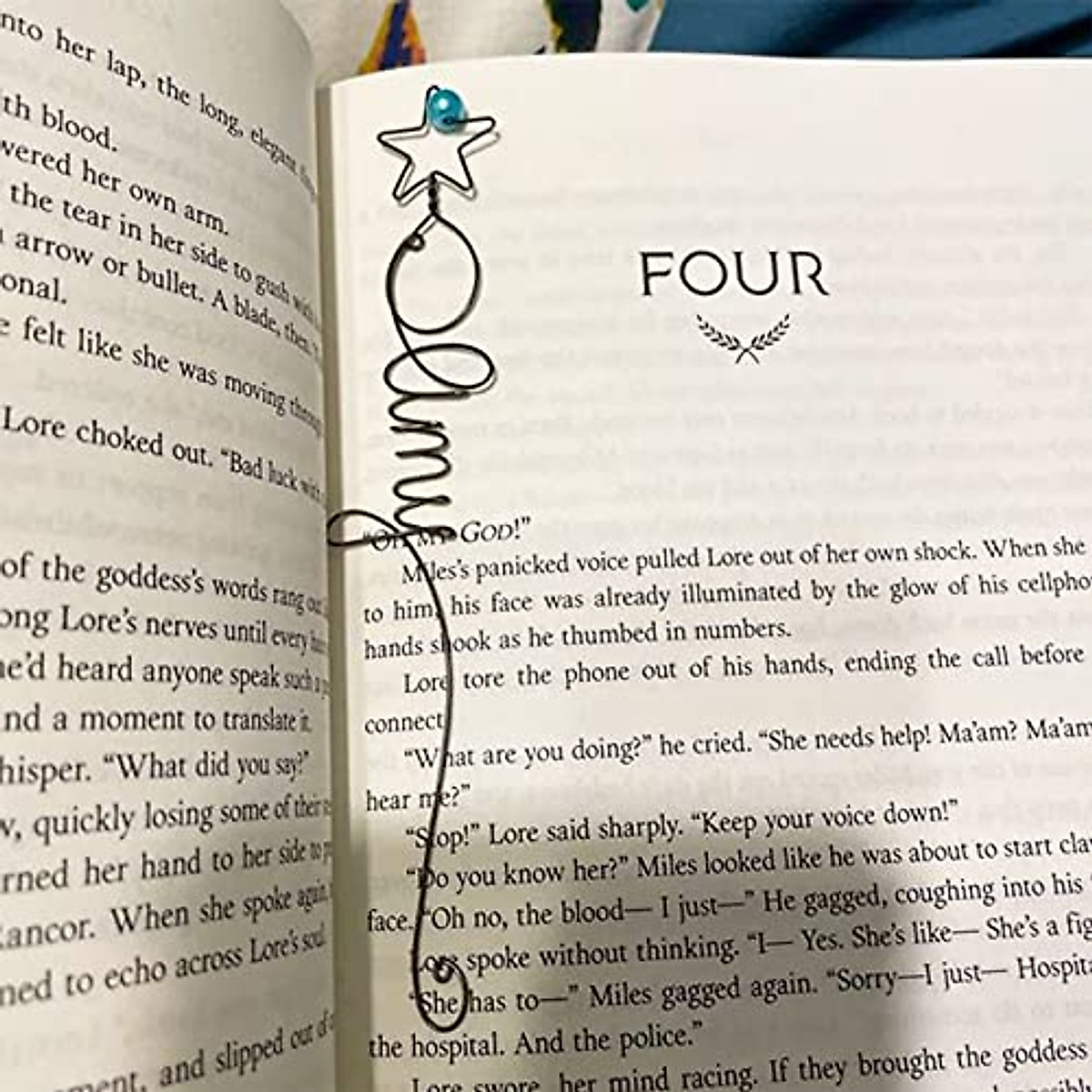 Personalized Aluminum Wire Name Bookmark with Heart and Bead Custom Book Marker Clip Gift for Book Lovers