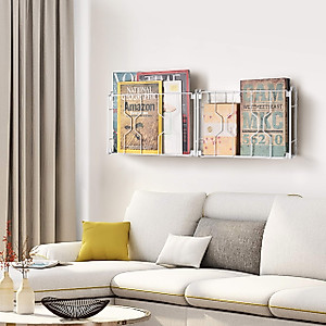 2 Pack- Simple Trending Over the Door/Wall Mount Cabinet Door Organizer Holder in Kitchen or Pantry for Cutting Board, Aluminum Foil, Cleaning Supplies, White