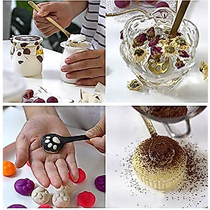 WEKTUNAA 8-Pack Cat Paw Spoon 18/10 Stainless Steel Teaspoons, Sugar, Coffee, Cake, Dessert, Ice Cream Spoon Stirring Spoon, 5.9 inch