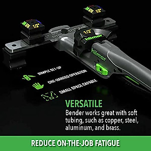 Hilmor 1839032 CBK Compact Bender Kit, 1/4" To 7/8" - HVAC Tools and Equipment for Tube and Pipe Bending, Black