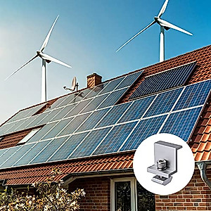 SAVITA 12pcs Solar Panel Bracket, Aluminum Solar End Clamp PV Mounting Bracket Solar Panel Z Clips for Mounting Solar Panels (30mm)