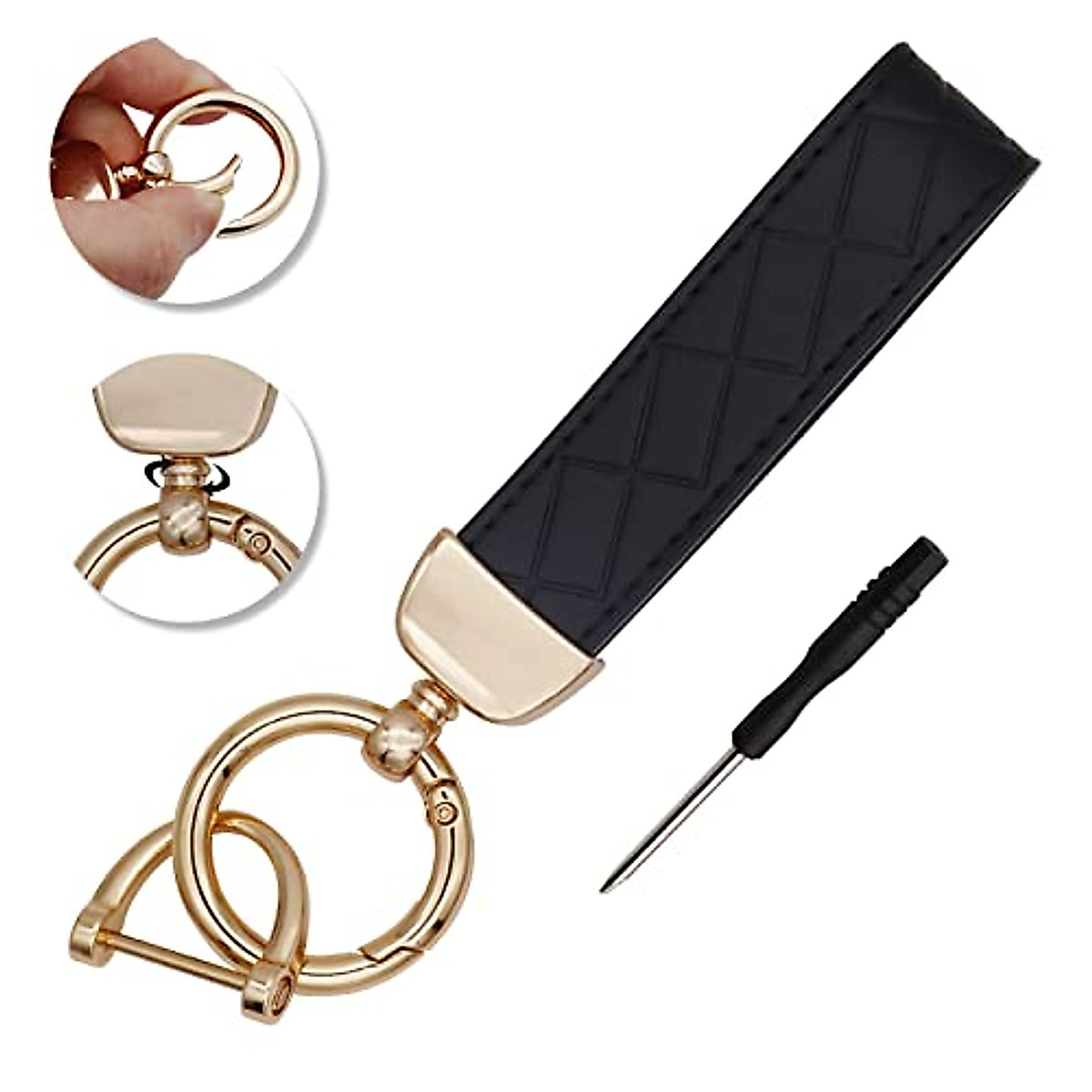 SUNCARACCL for Honda Key fob Cover with Leather Keychain, Soft TPU Full Cover Protection Key Fob Case for Honda Accord Civic CRV Pilot Odyssey Passport Smart Remote Key